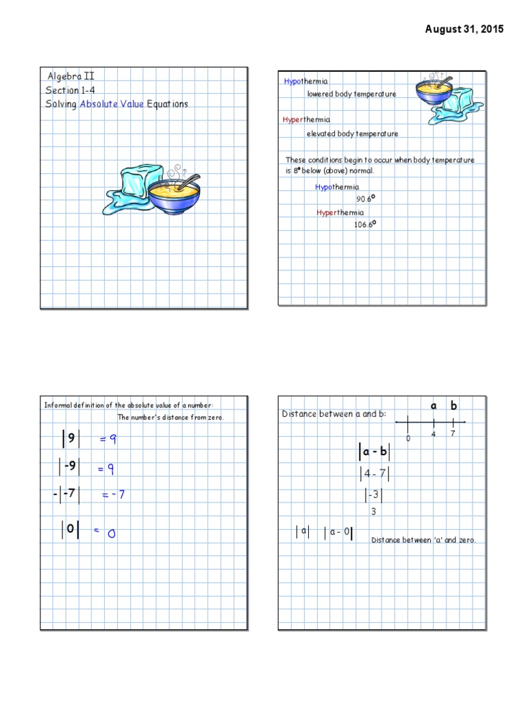 Absolute Value Equations Explained | PDF | Science & Mathematics ...