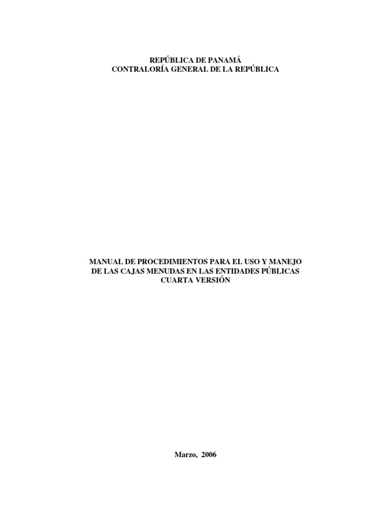 Manual de Caja Menuda | PDF | Contabilidad | Efectivo