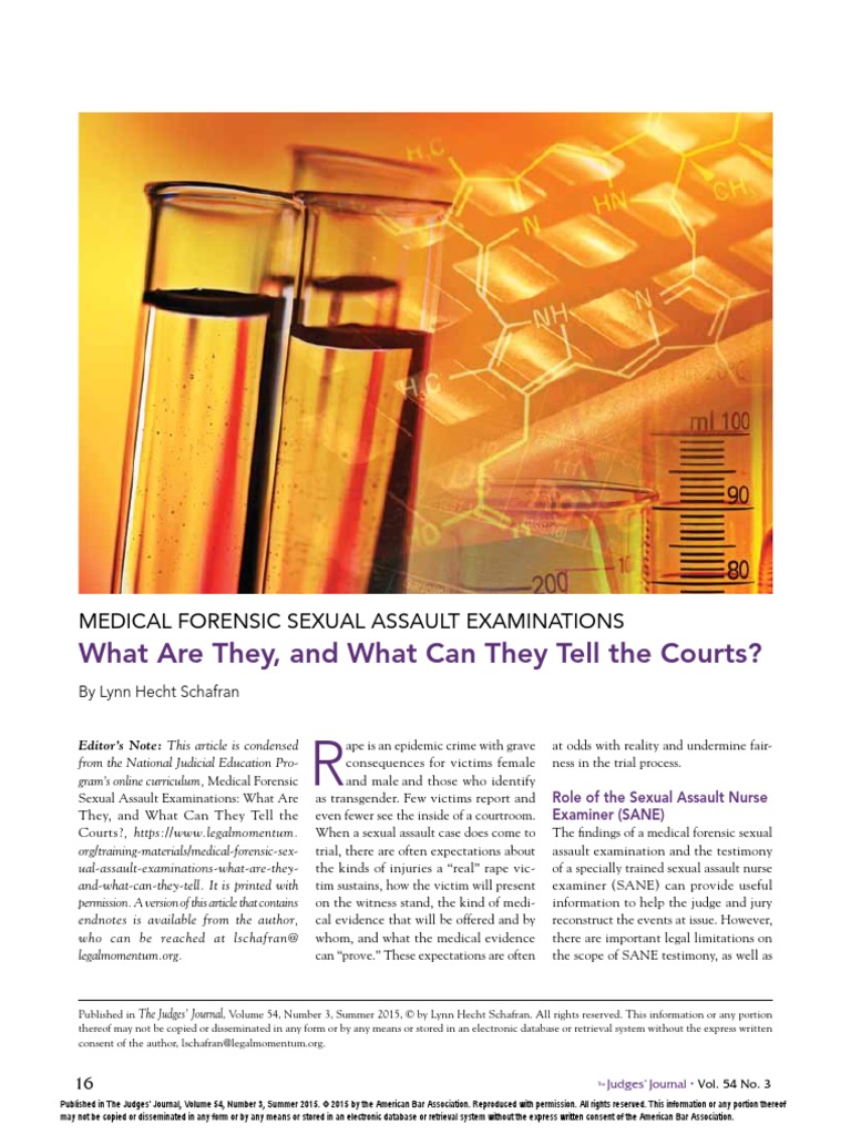 The Judges Journal, Summer 2015 Forensics Issue: Medical Forensic ...