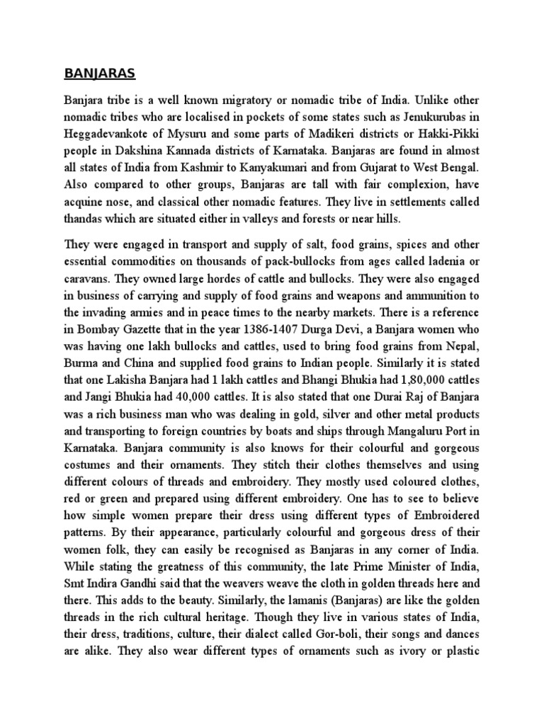 BANJARAS | PDF | Languages | Religion And Belief