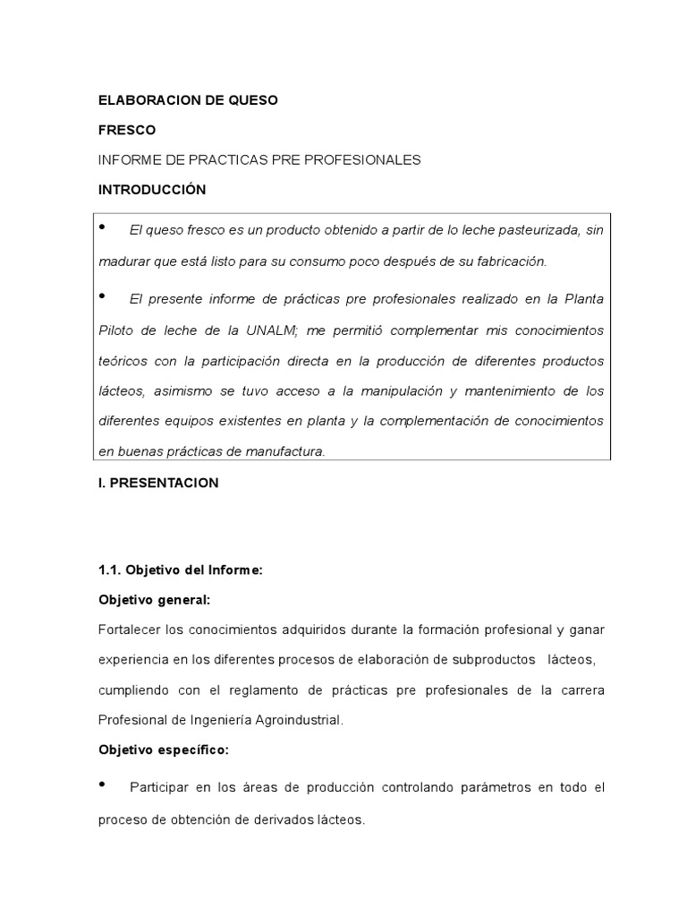 Practica Queso Fresco | PDF | Leche | Queso
