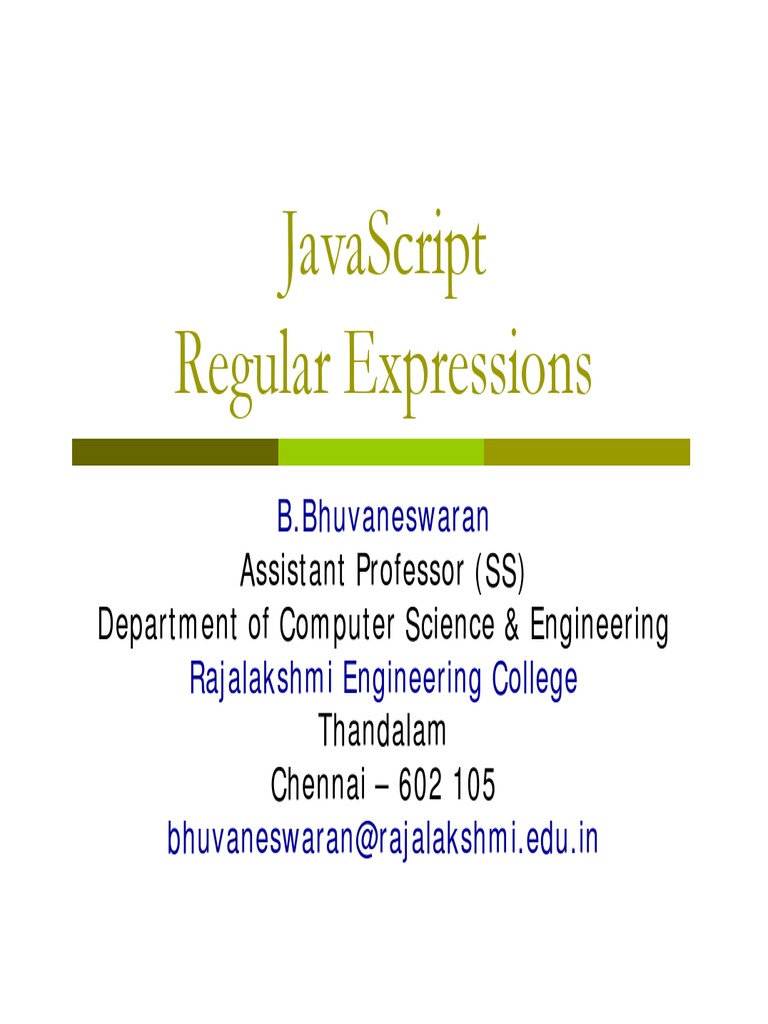 JavaScript Regular Expressions Guide | PDF | Regular Expression | Formalism (Deductive)