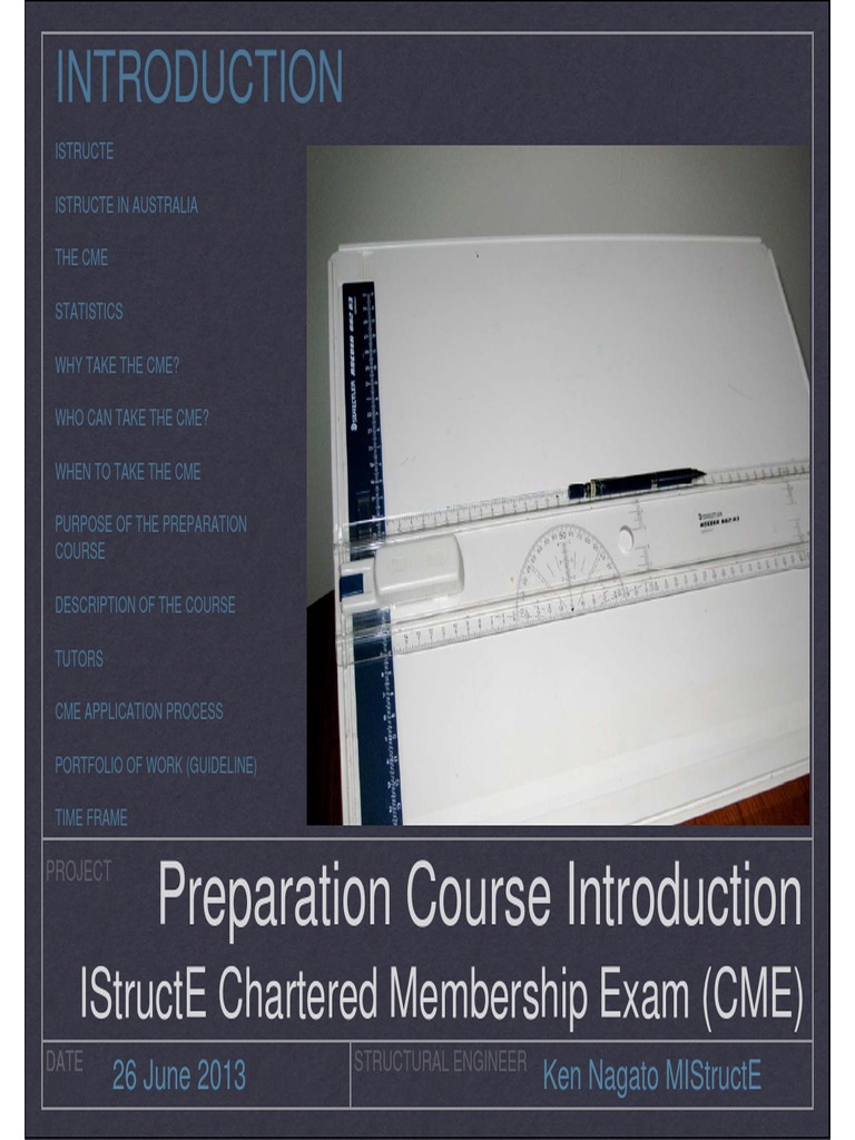 Preparation Course Introduction: Istructe Chartered Membership Exam ...