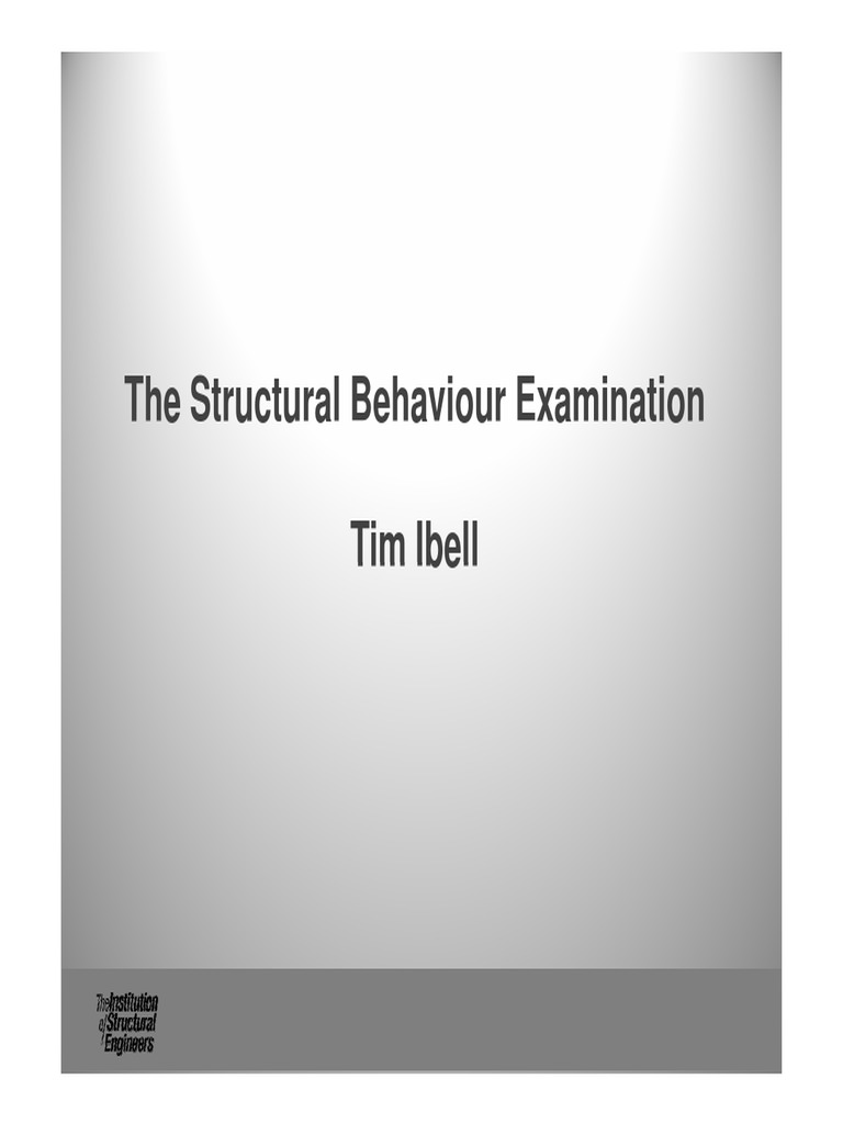 Structural Behavior Exam | PDF | Computers | Technology & Engineering