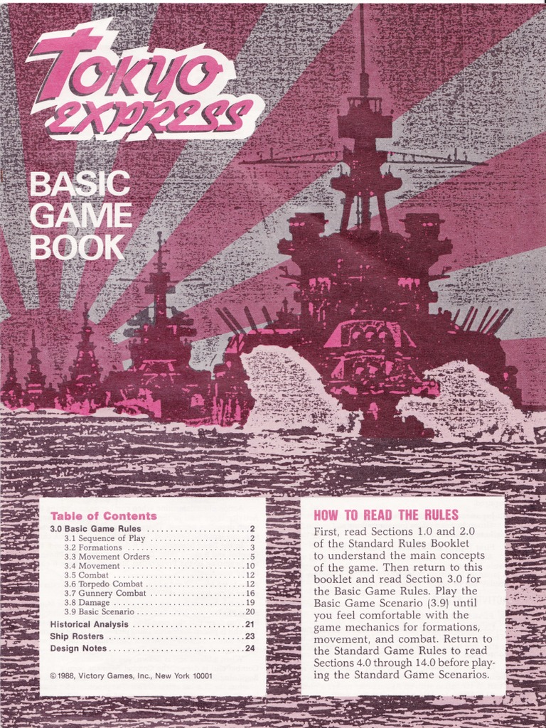 Tokyo Express Basic Rule Book | PDF | Cruiser | Port And Starboard