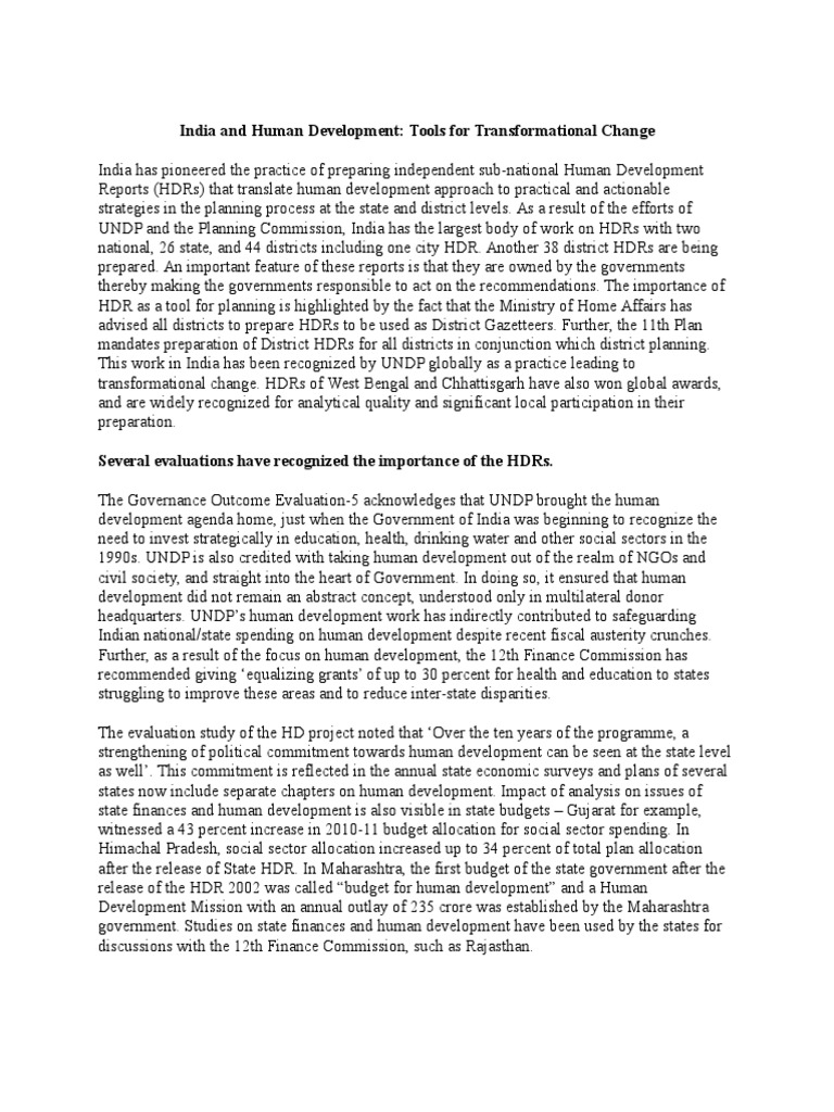 Human Development | PDF | Human Development (Humanity) | United Nations ...