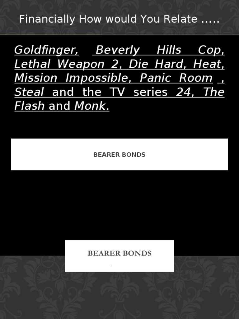 Bearer Bonds | PDF | Bonds (Finance) | Yield (Finance)