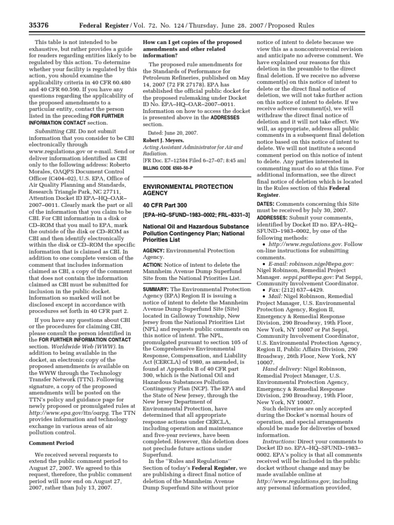 Proposed Rule: Air Pollution Standards of Performance For New ...