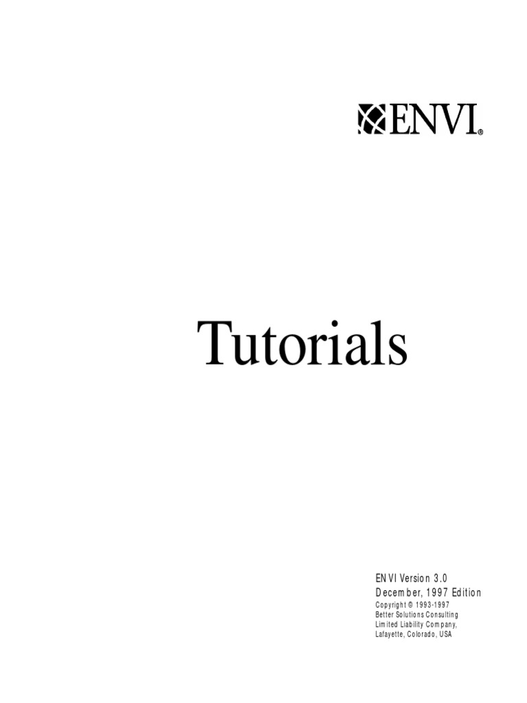 ENVI Tutorial | PDF | Geographic Information System | Image Resolution