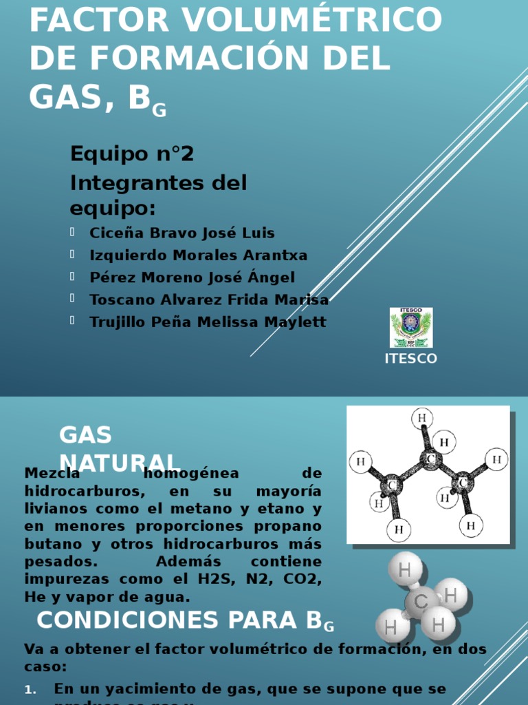 Factor Volumetrico de Formacion Del Gas BG | PDF | Hidrocarburos | Gases