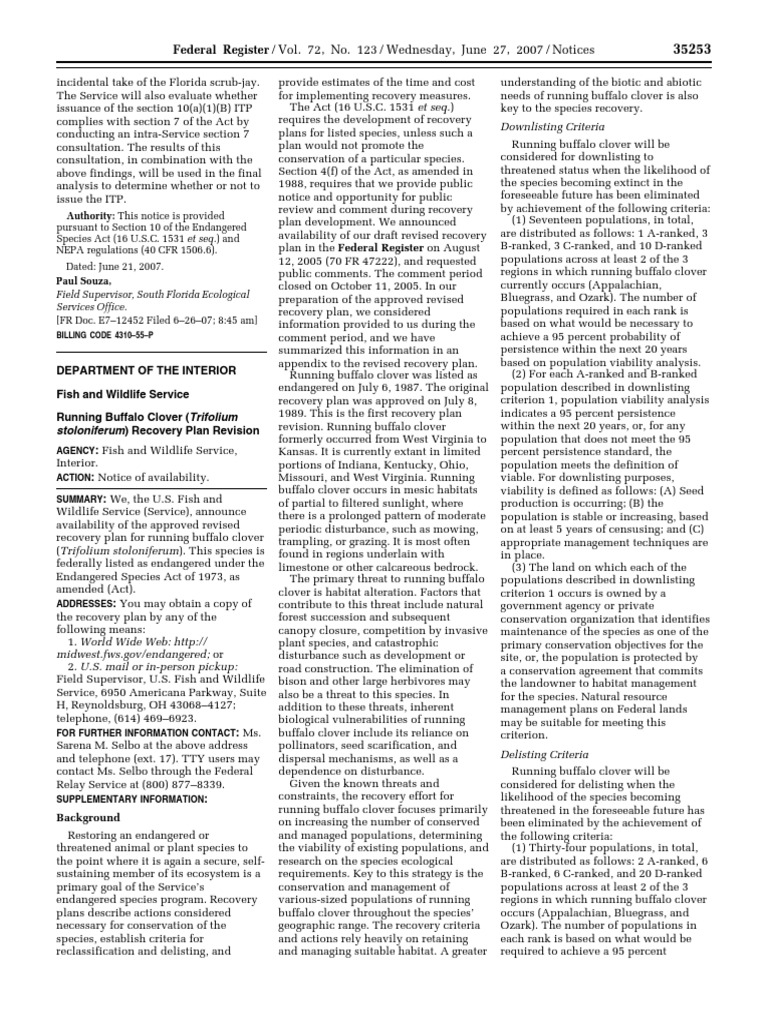 Notice: Endangered and Threatened Species: Incidental Take Permits ...