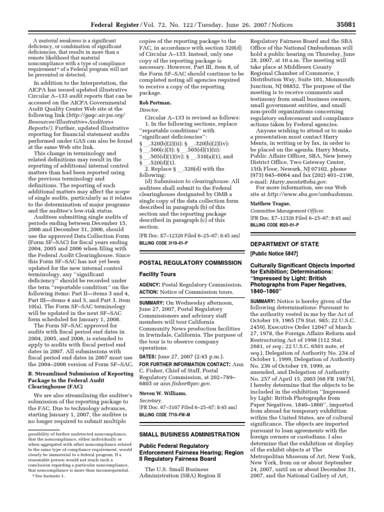 Notice: Culturally Significant Objects Imported For Exhibition ...