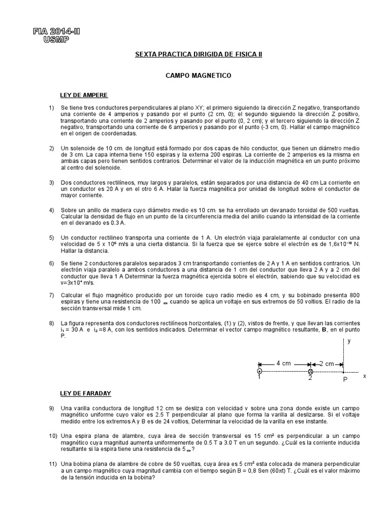 Practica Dirigida Fisica 1 | PDF | Corriente eléctrica | Inductor