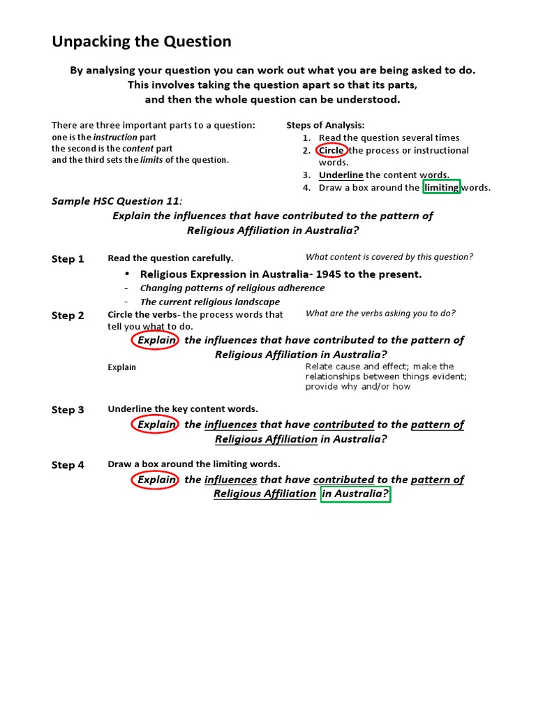 Unpacking The Question | PDF | Cognition | Cognitive Science