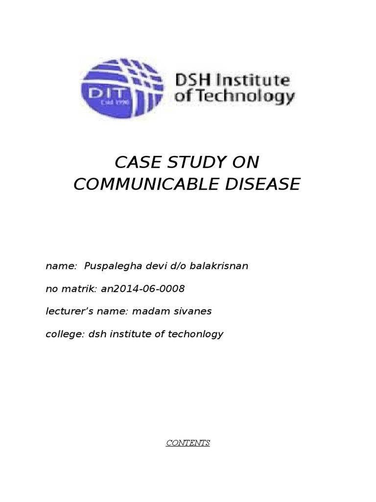 Case Study On Communicable Disease | PDF | Tuberculosis | Infection