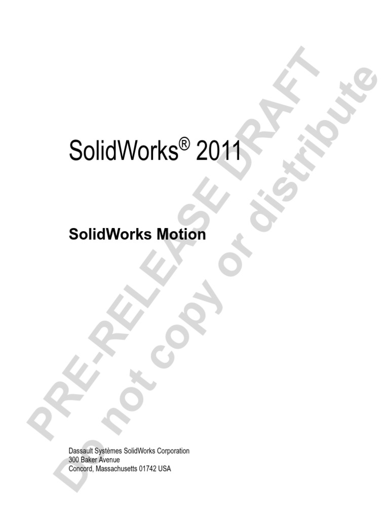 SolidWorks Motion Tutorials | PDF | Inertia | Force
