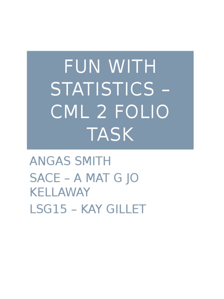 Maths Folio Stats Probs | PDF | Mode (Statistics) | Median