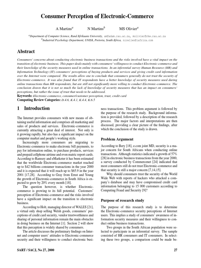 Consumer Perception and Trust | PDF | Survey Methodology | Questionnaire