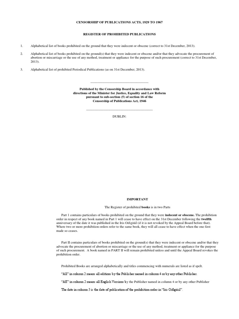 List of Prohibited Publications Please Click HERE | PDF | Magazines ...