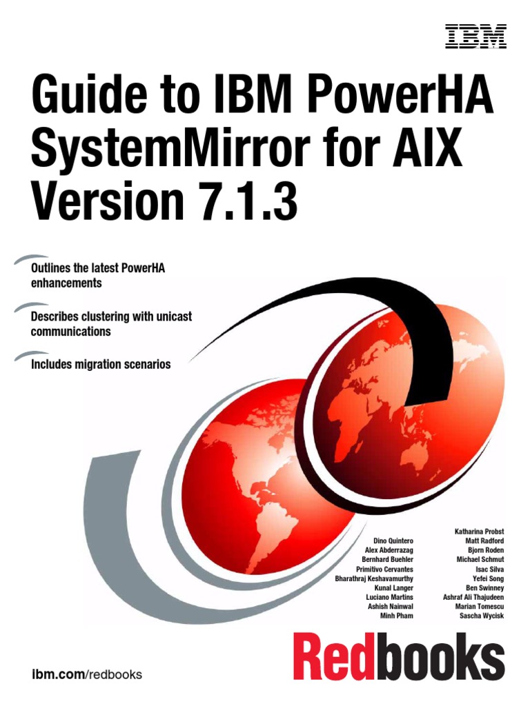 (AIX) Guide to IBM PowerHA SystemMirror for AIX Version 7.1.3 | Software | Computer Architecture