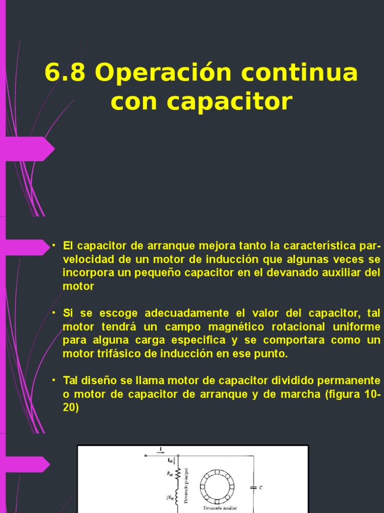 Operacion Continua Con Capacitor Maquinas Electricas