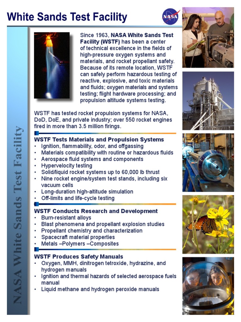 449087main NASA White Sands Test Facility PDF | PDF | Rocket ...