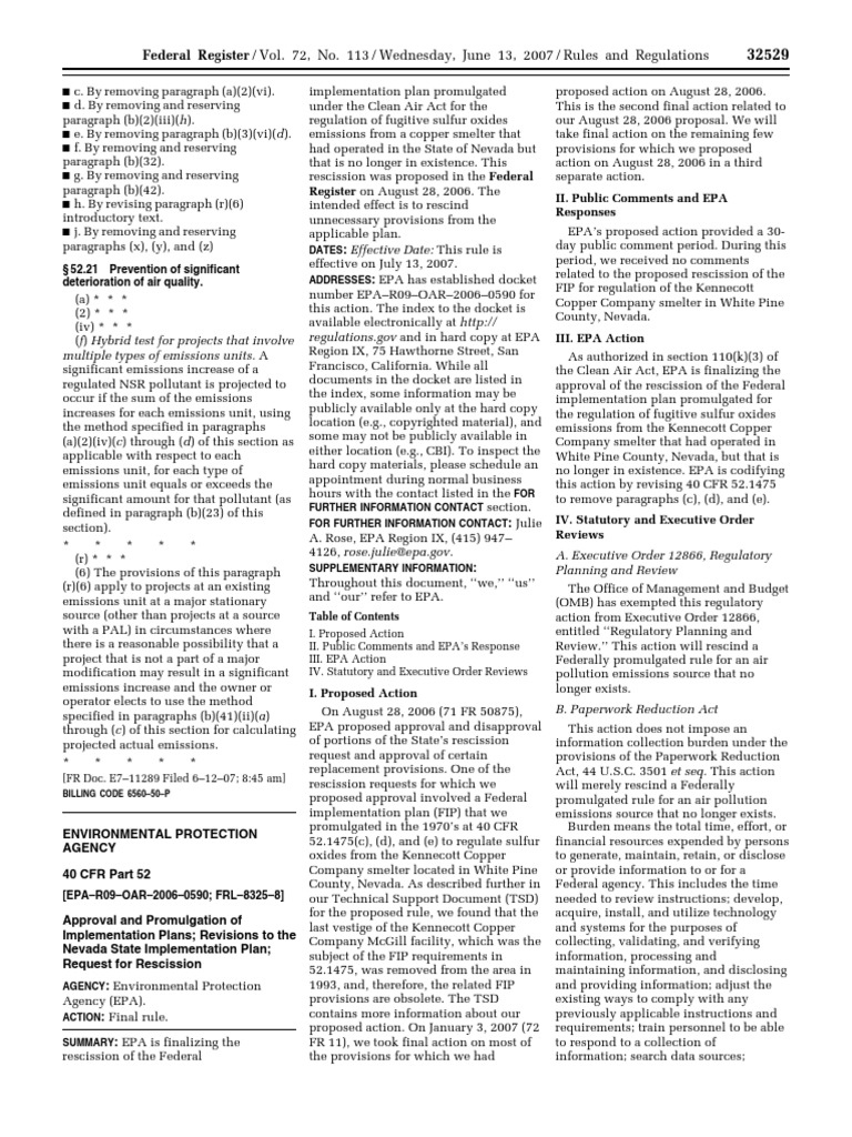 Rule: Air Pollution Standards of Performance For New Stationary Sources ...