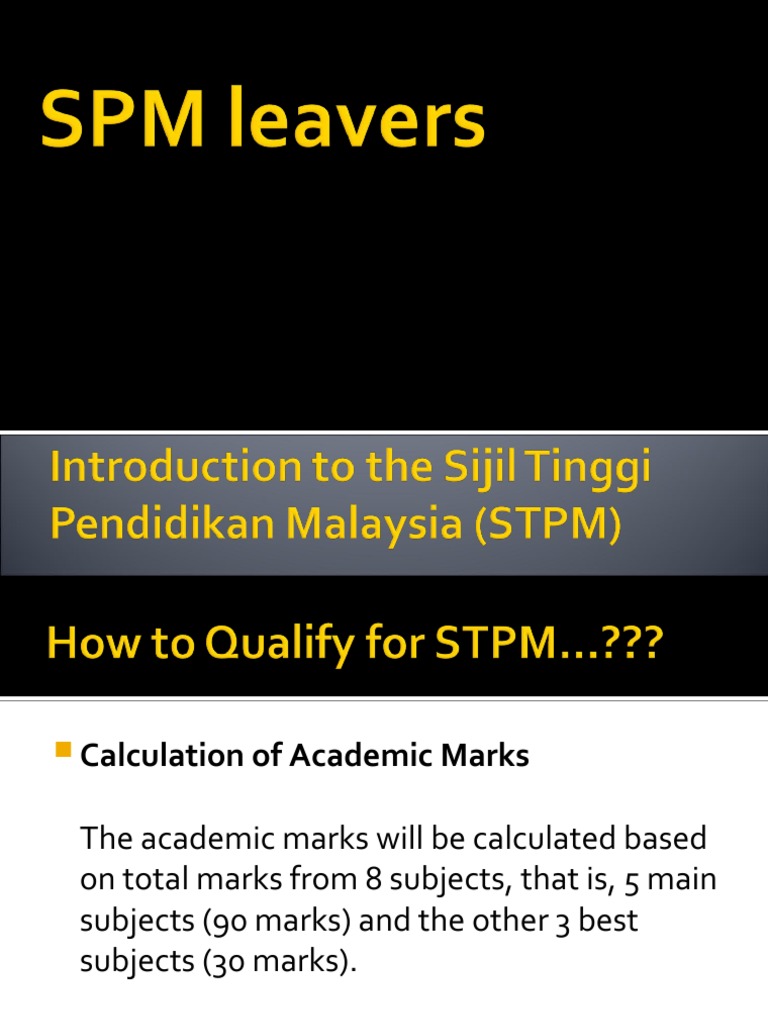 SPM Leavers | PDF | Educational Stages | Qualifications