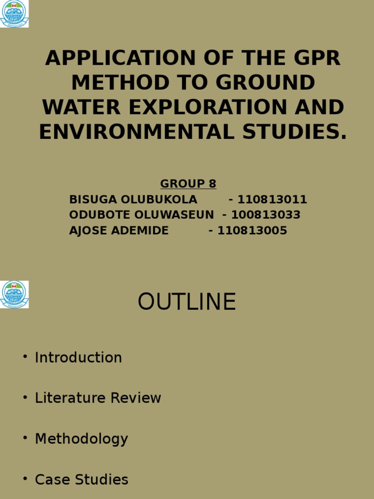 Application of The GPR Method To Ground Water II | PDF ...