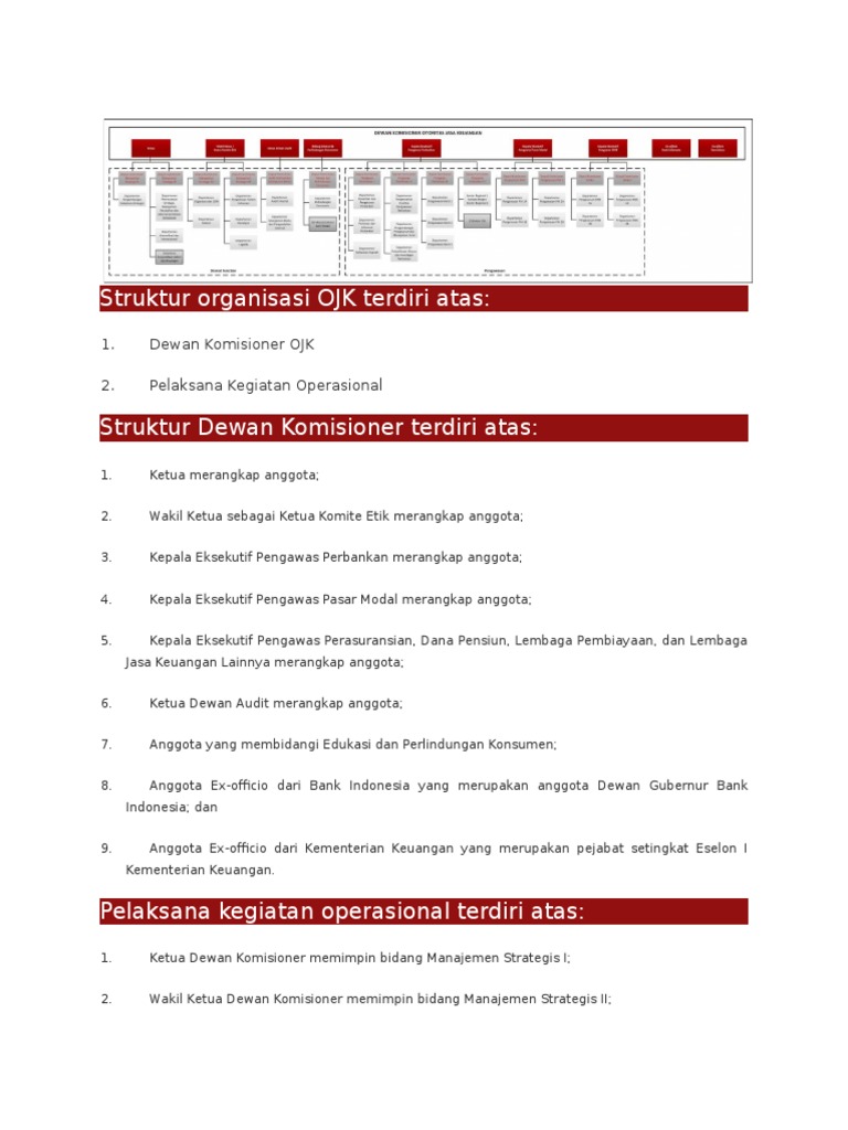 Struktur Organisasi (SO) OJK | PDF | Karier & Perkembangan