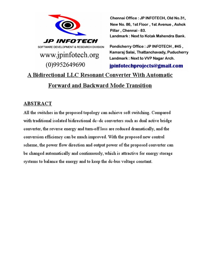 A Bidirectional LLC Resonant Converter With Automatic Forward and ...