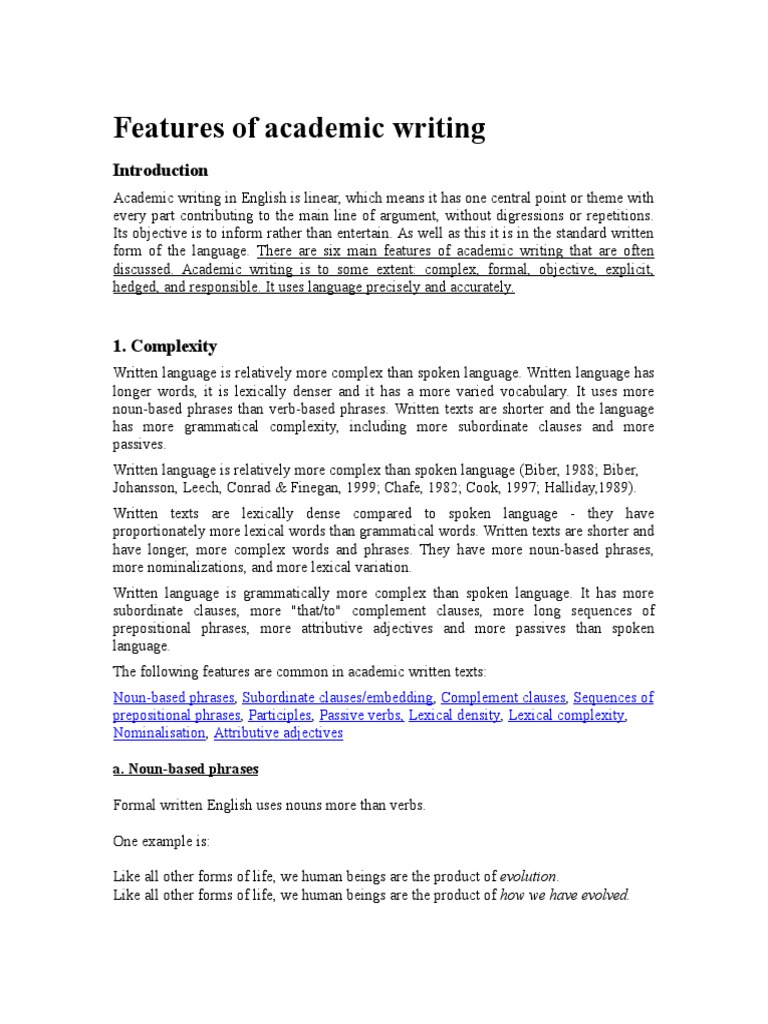 Key Features of Academic Writing | PDF | Gene | Genetics