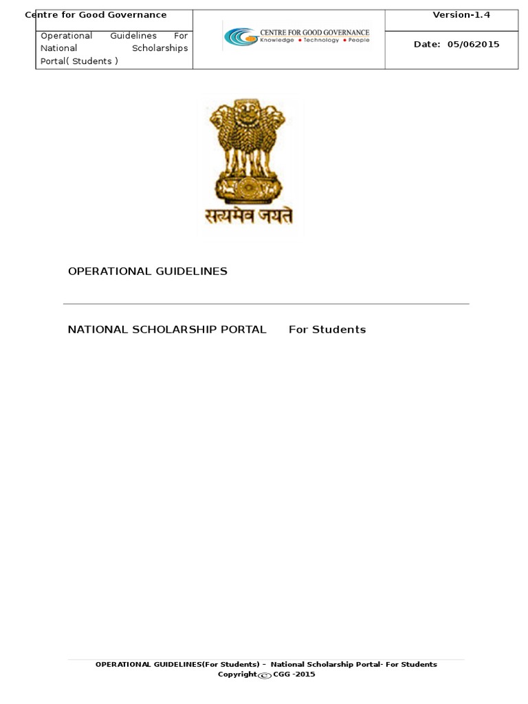 Operational Guidelines For Students 05062015 | PDF | File Format ...