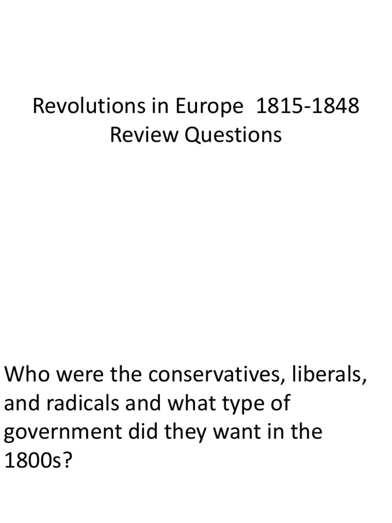 1848 Revolution and Impact of Nationalism in Europe | PDF | Russian ...