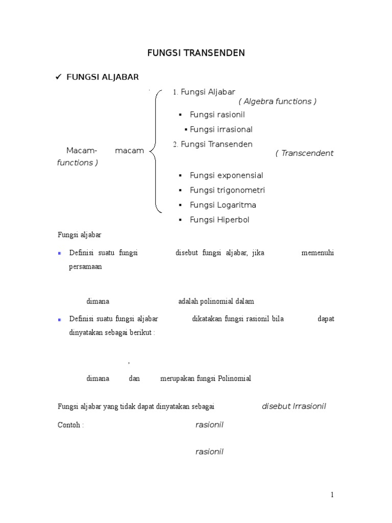Fungsi Transenden | PDF
