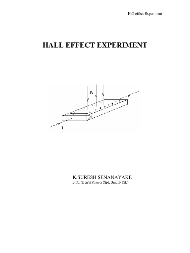 Hall Effect PDF | PDF | Magnetic Field | Force