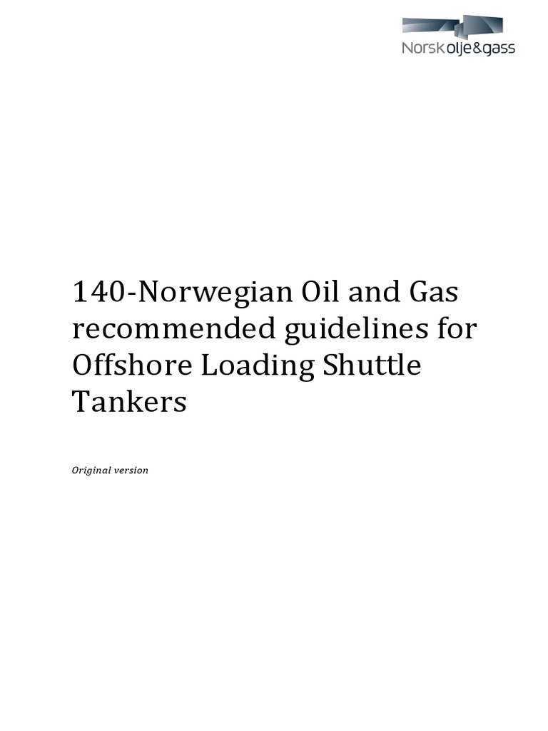 140 Recommended Guidelines For Offshore Loading Shuttle Tankers PDF ...