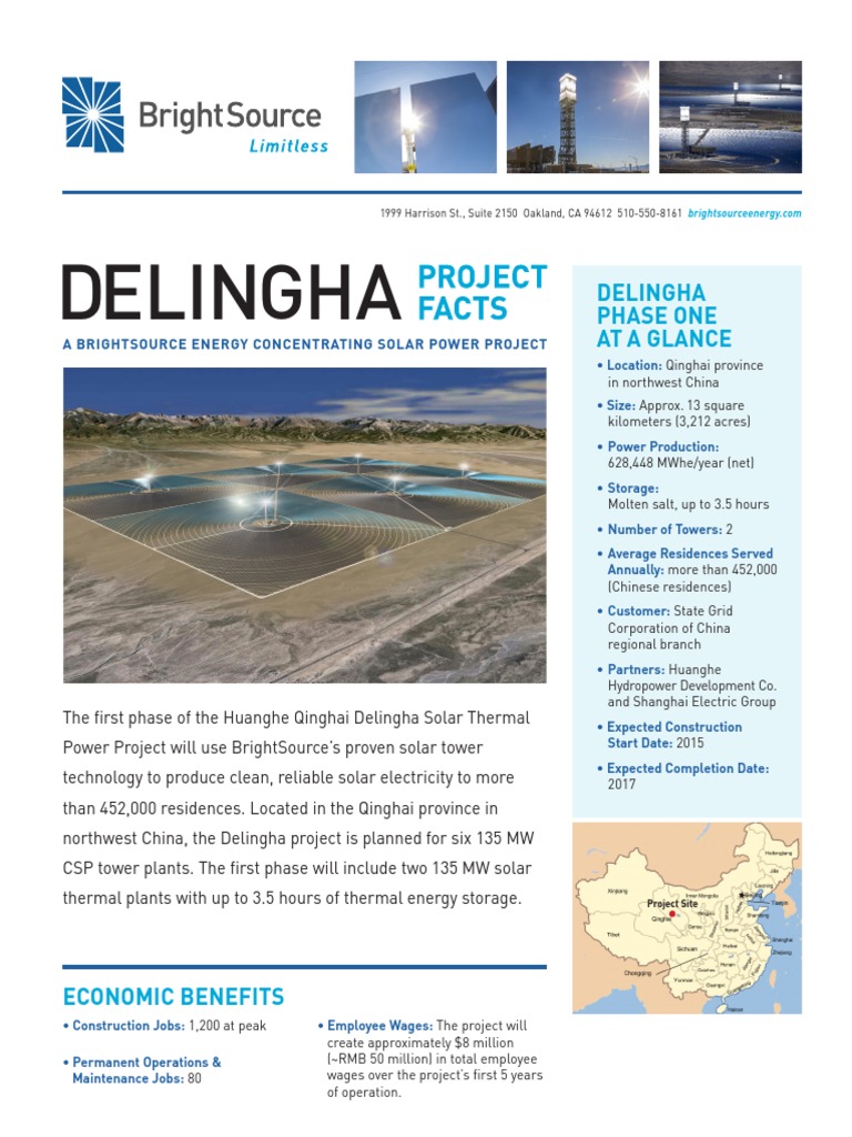 Delingha Solar Power Project Overview | PDF | Home & Garden
