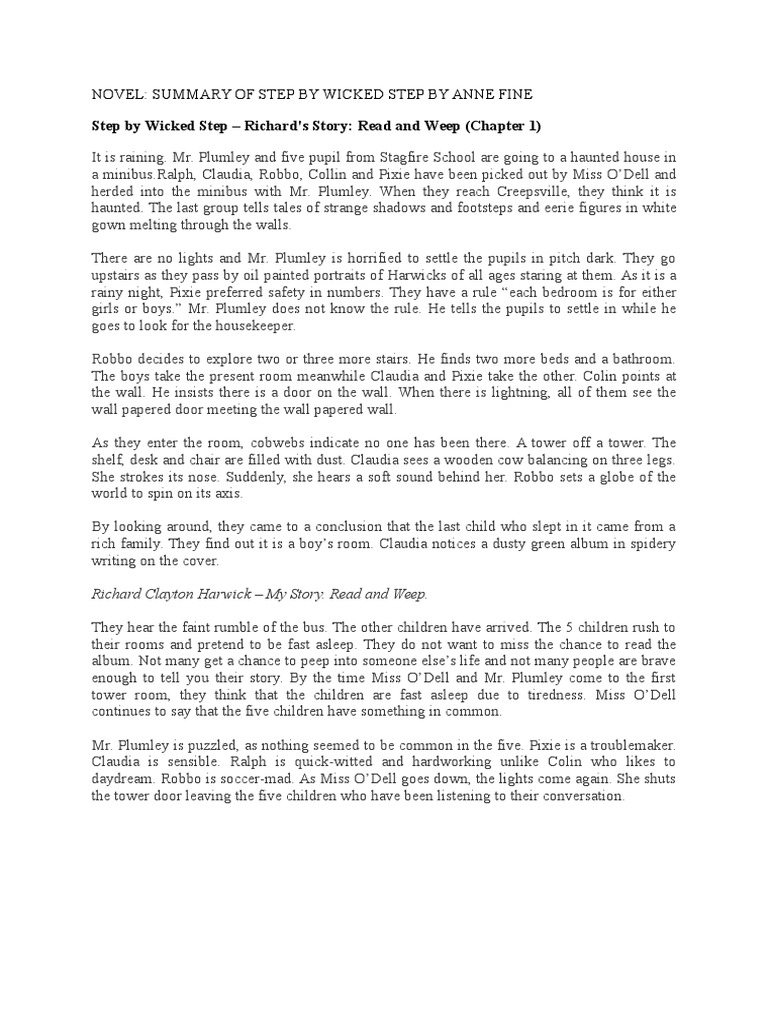 Summary of "Step by Wicked Step" | PDF