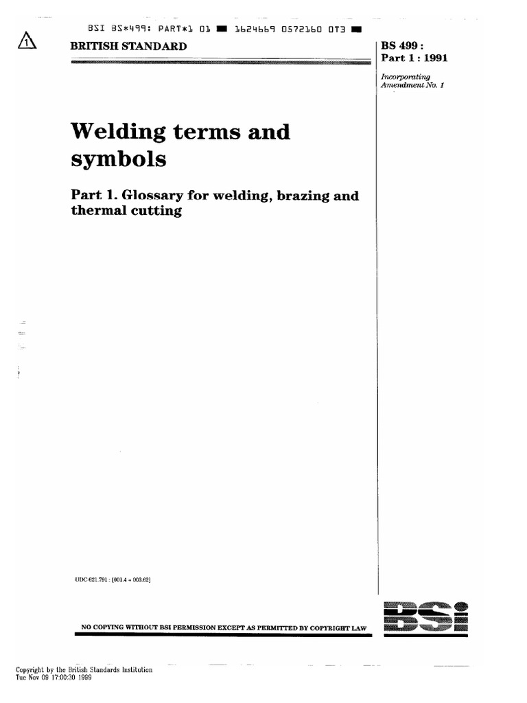 BS 499-Part 1 | PDF