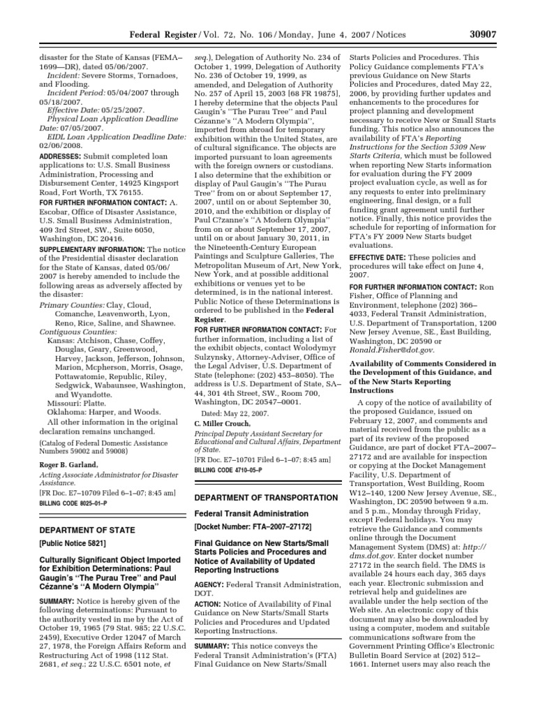 Notice: Culturally Significant Objects Imported For Exhibition: Paul ...