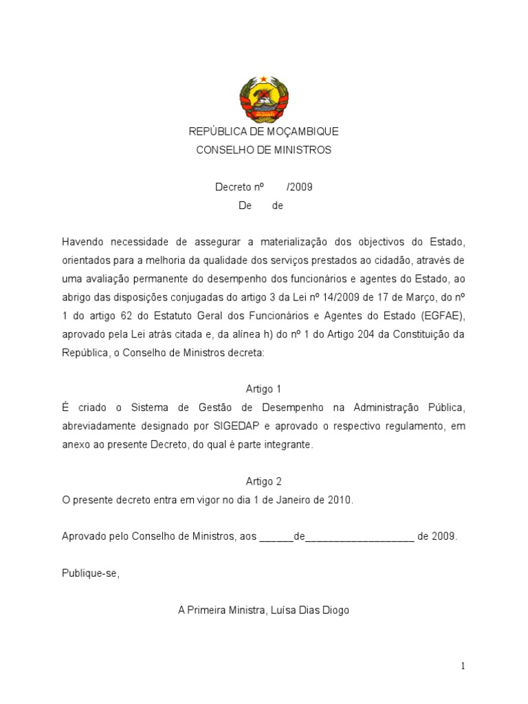 Sistema SIGEDAP na Função Pública | PDF | Administração pública ...