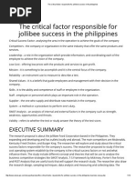 JOLLIBEE - Final Case Study | PDF | Fast Food Restaurants | Brand