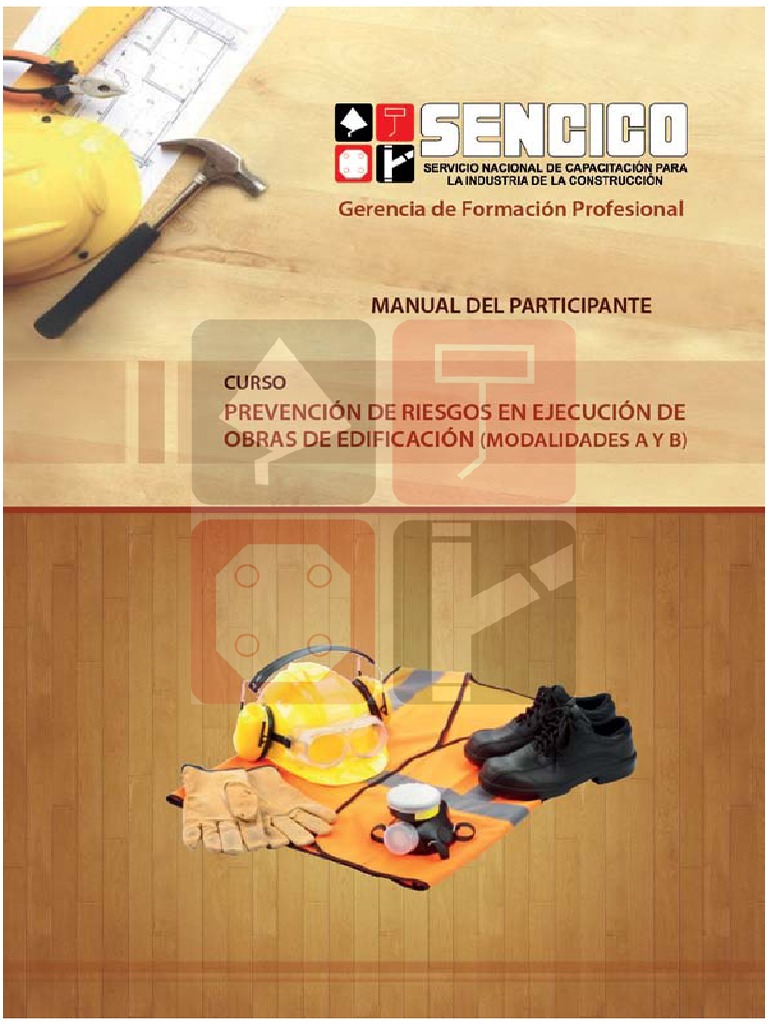 MANUAL DE PREVENCIÓ N DE RIESGOS EN EJECUCIÓ N DE OBRAS DE EDIFICACIÓ N (MODALIDADES A Y B) PDF ...