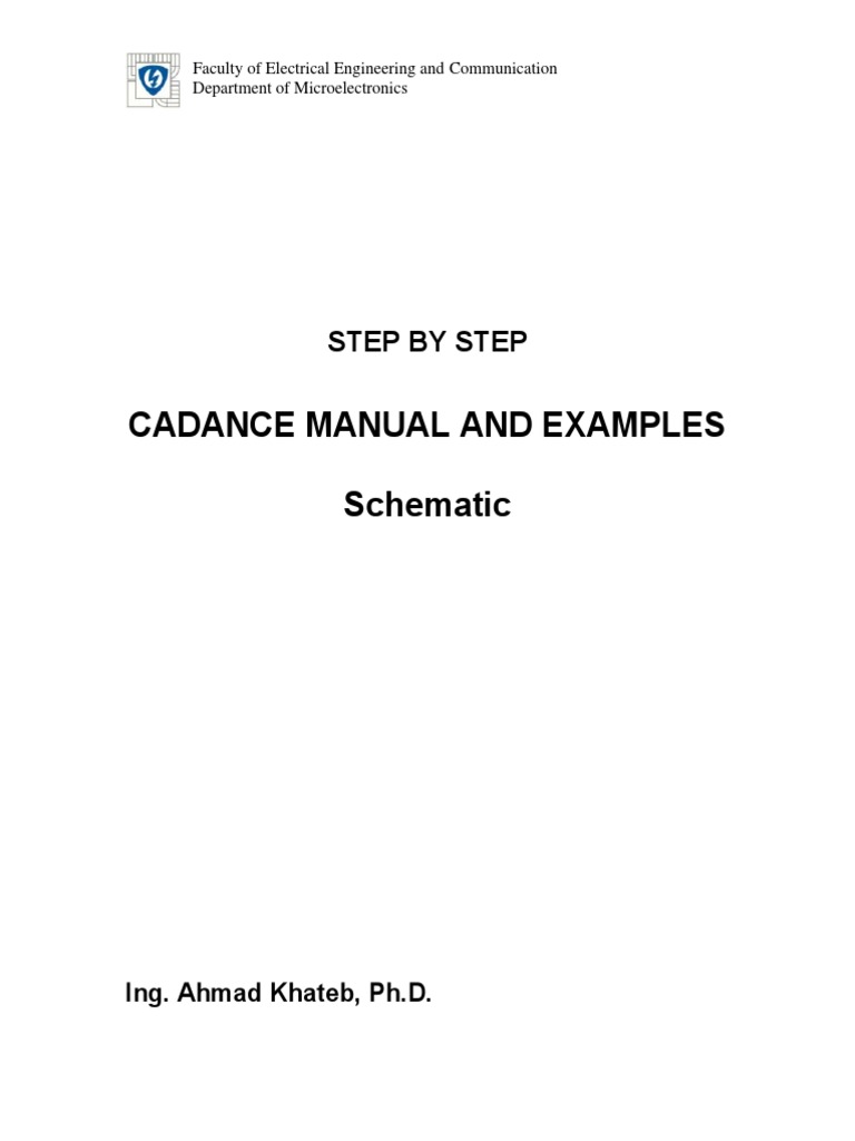 Step by Step Cadence Manual With Examples | PDF | Electrical Network ...