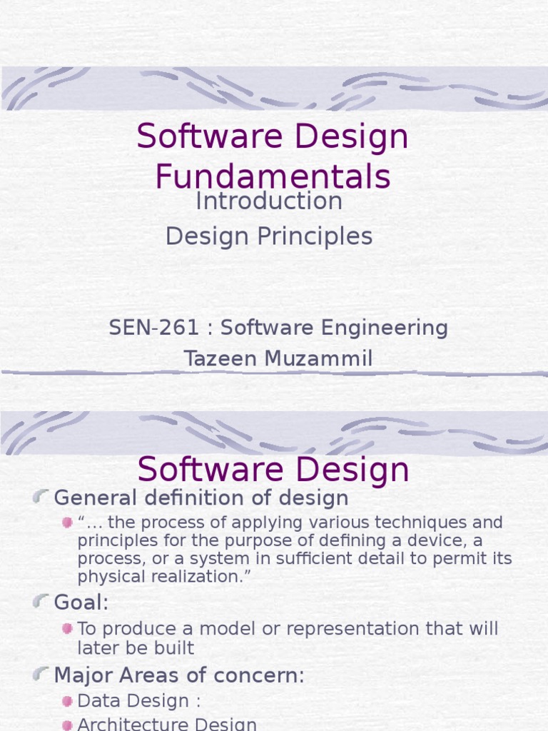 1 SW Design Fundamental | PDF | Conceptual Model | Modular Programming