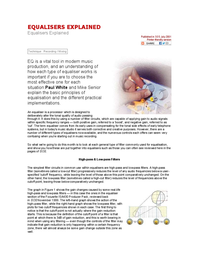 Eqs Explained | PDF | Equalization (Audio) | Low Pass Filter