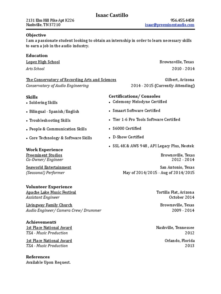 Isaac Castillo Resume | PDF | Software | Computing