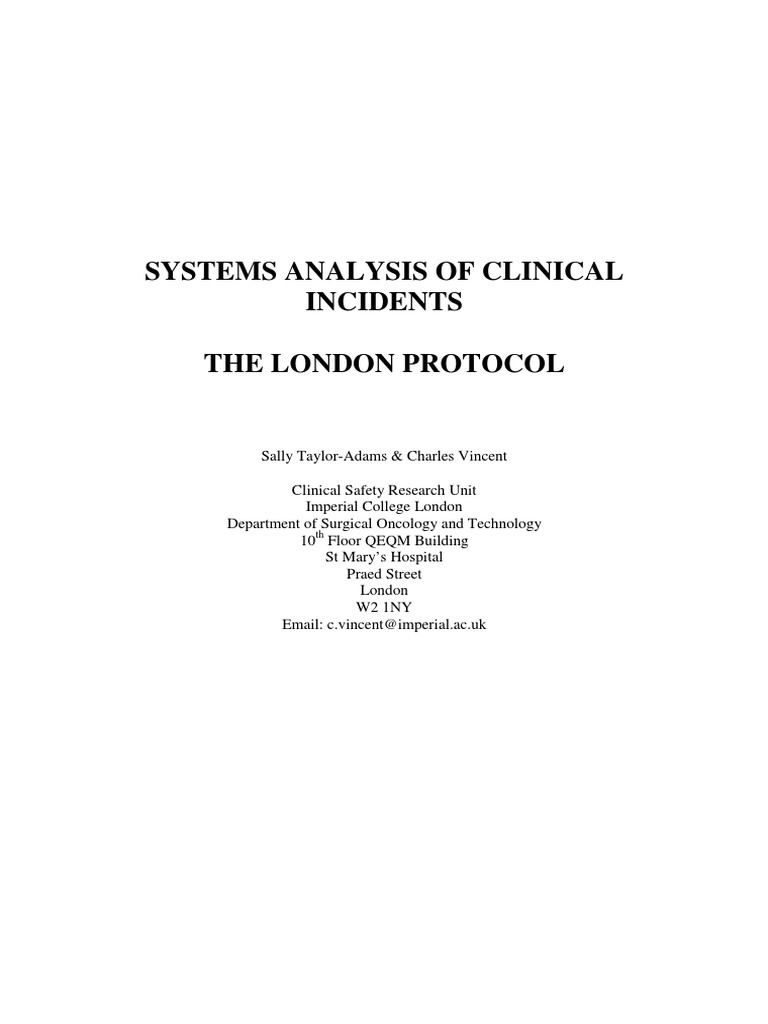 London Protocol | PDF | Expert | Interview