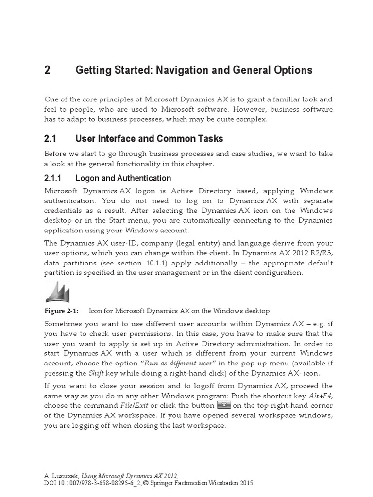 2 Getting Started: Navigation and General Options: 2.1 User Interface and Common Tasks | PDF ...